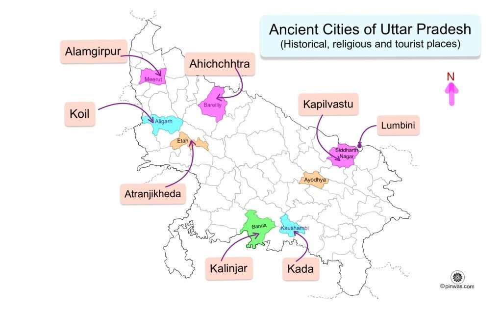 Ancient Cities of Uttar Pradesh - Pinwas IAS